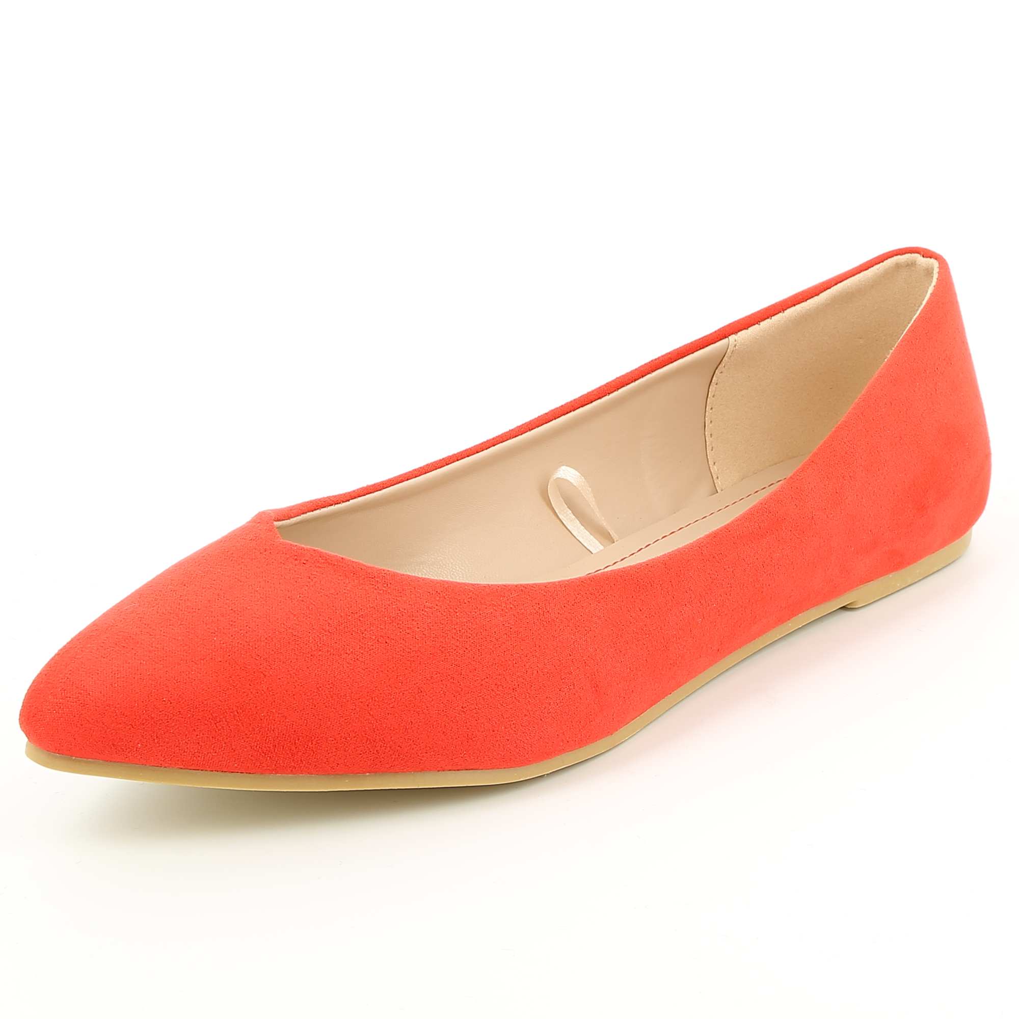 Ballerine Pelle Scamosciata Donna Rosso Kiabi 3 00€