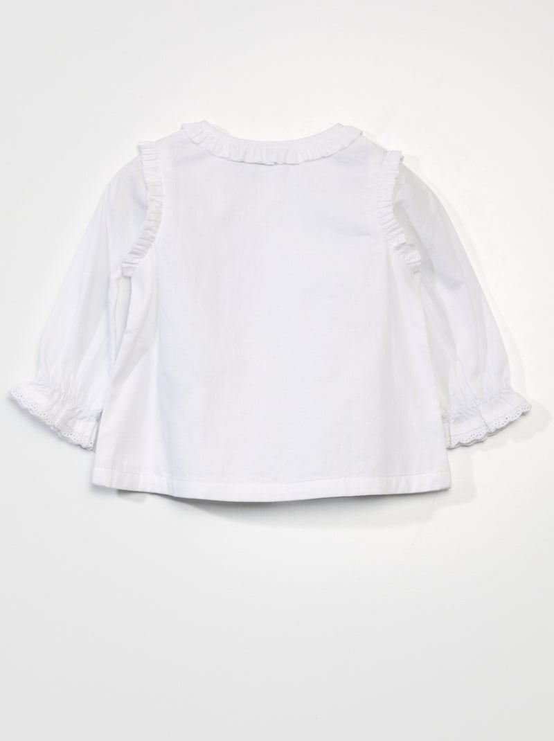 Blusa In Voile Di Cotone Bianco Kiabi 1300€