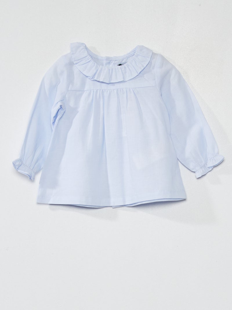 Blusa In Voile Di Cotone Blu Kiabi 800€