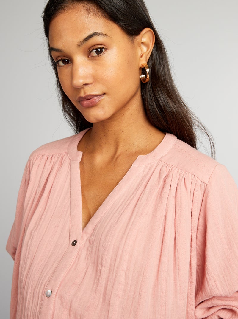 Camicetta in garza di cotone - ROSA - Donna - 20.00€ - Kiabi