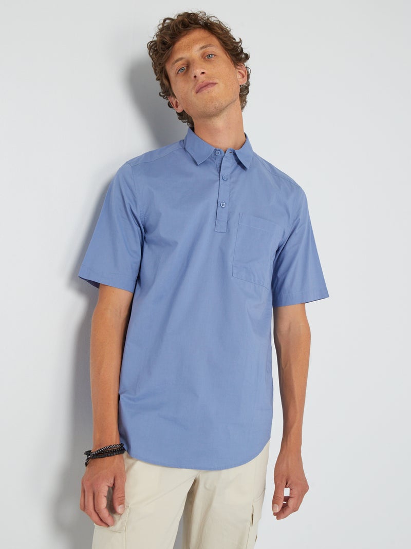 Camicia a maniche corte - grigio blu - 15.00€ - Kiabi