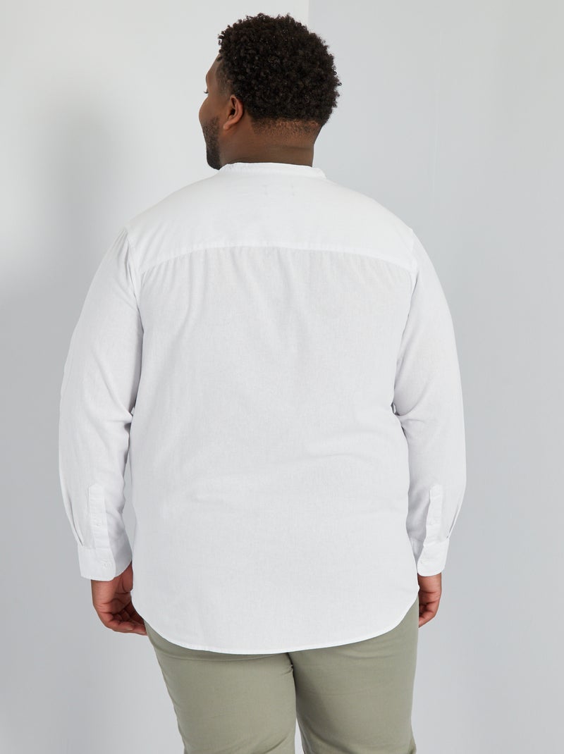 Camicia Collo Alla Coreana Con Maniche Lunghe Bianco Kiabi 2200€
