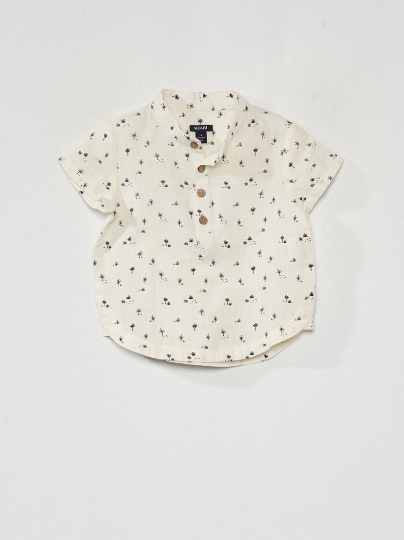 Camicia Con Collo Alla Coreana Bianco Kiabi 1000€