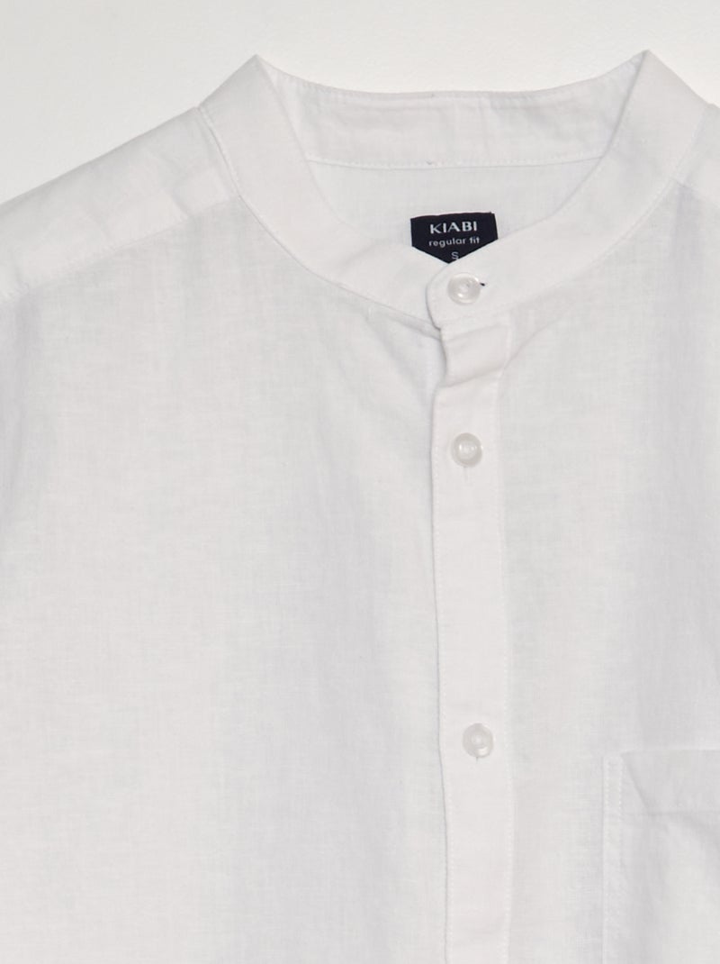 Camicia Con Collo Alla Coreana Bianco Kiabi 1800€