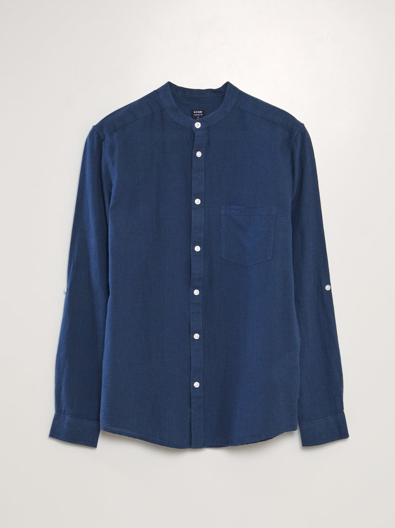 Camicia Con Collo Alla Coreana Blu Kiabi 1080€