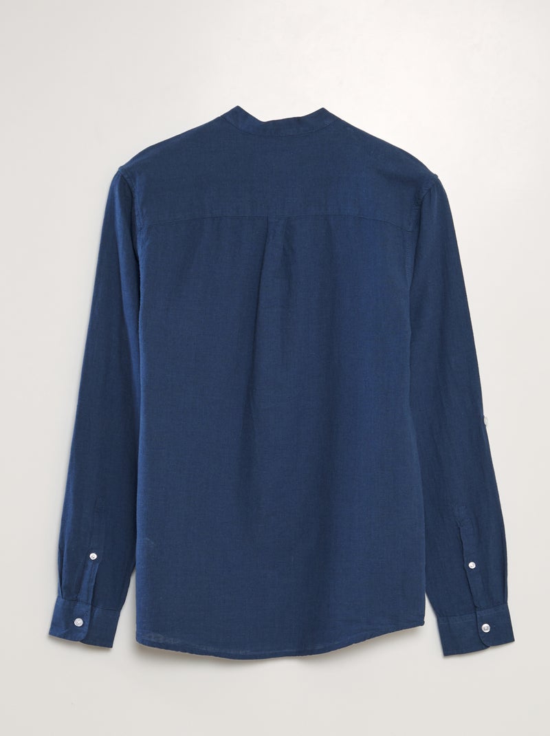 Camicia Con Collo Alla Coreana Blu Kiabi 1080€
