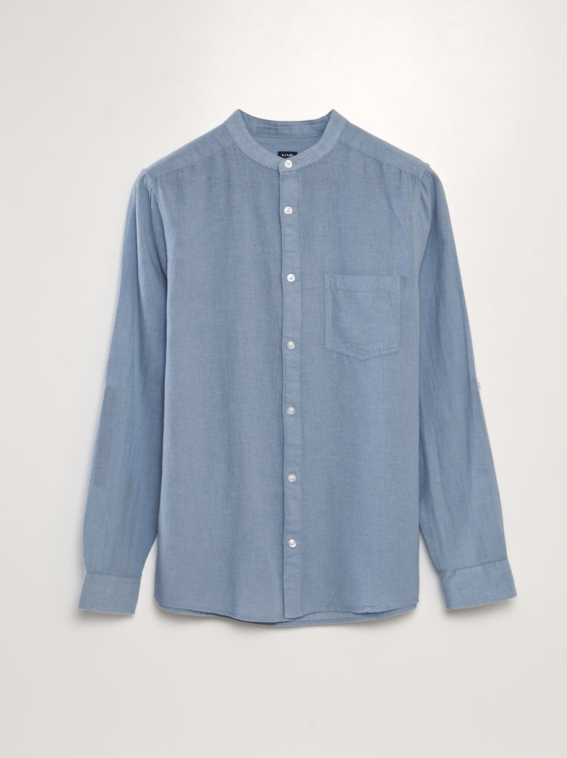 Camicia Con Collo Alla Coreana Blu Kiabi 1800€