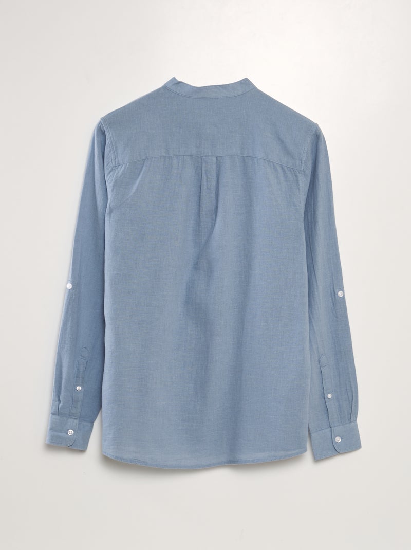Camicia Con Collo Alla Coreana Blu Kiabi 1800€