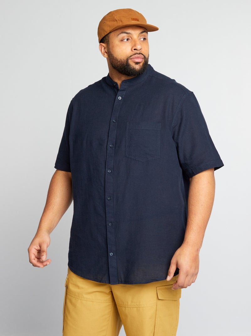 Camicia Con Collo Alla Coreana Blu Kiabi 1210€