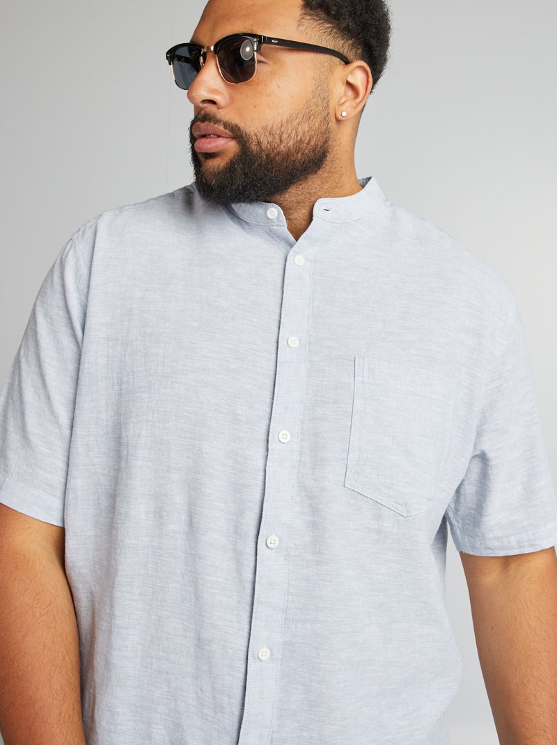 Camicia Con Collo Alla Coreana Blu Kiabi 2000€