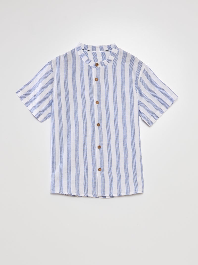 Camicia Con Collo Alla Coreana Blu Kiabi 900€