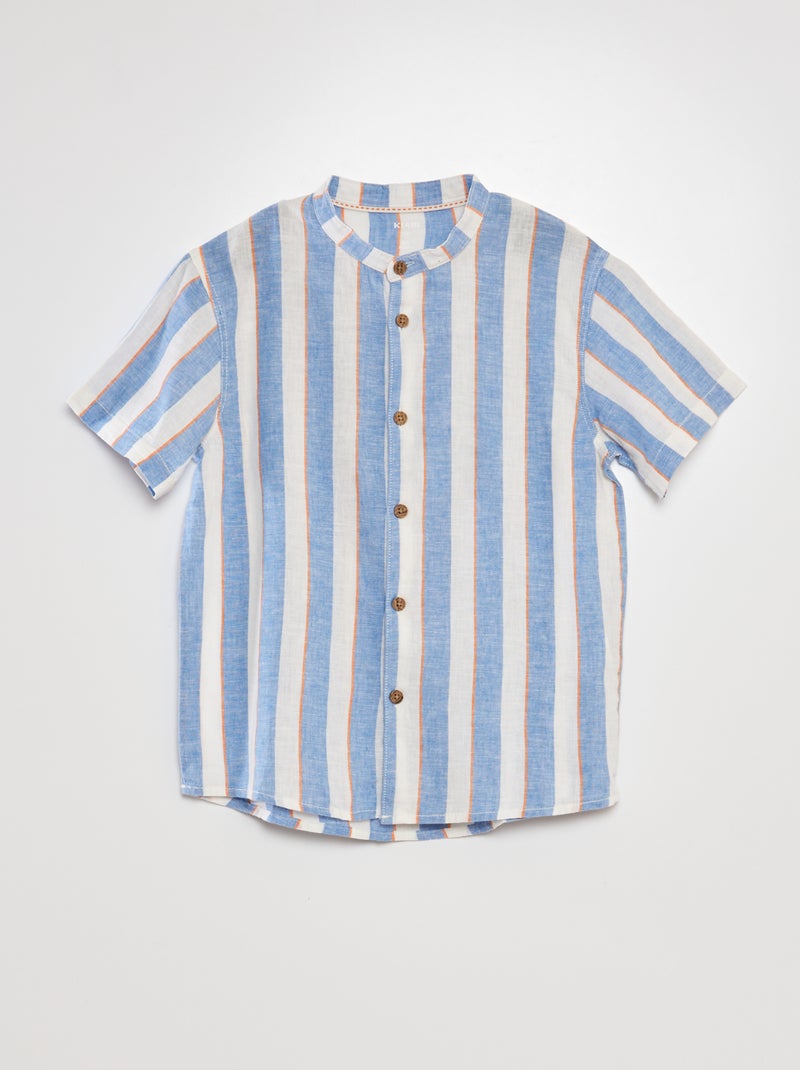 Camicia Con Collo Alla Coreana Blu Kiabi 500€