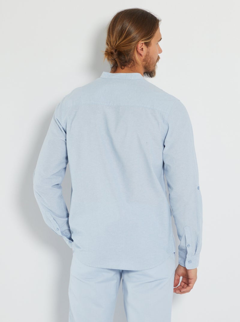 Camicia Con Collo Alla Coreana Blu Kiabi 1800€