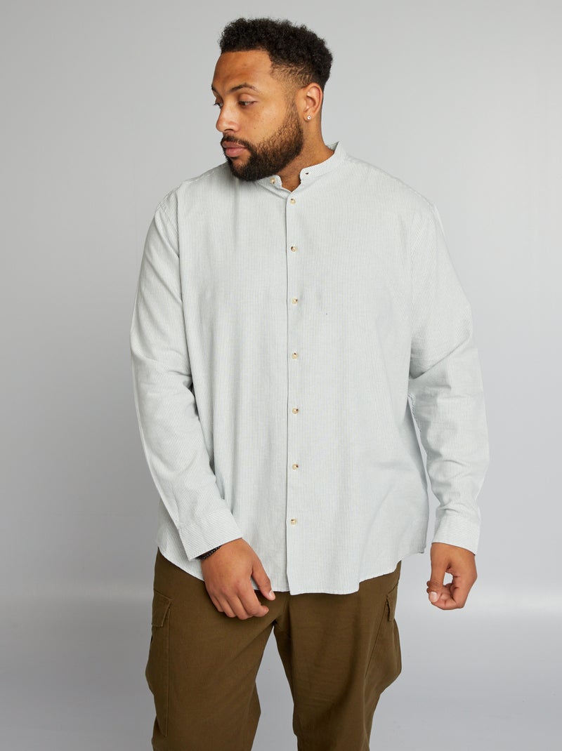 Camicia Con Collo Alla Coreana E Maniche Lunghe Kaki Kiabi 1800€