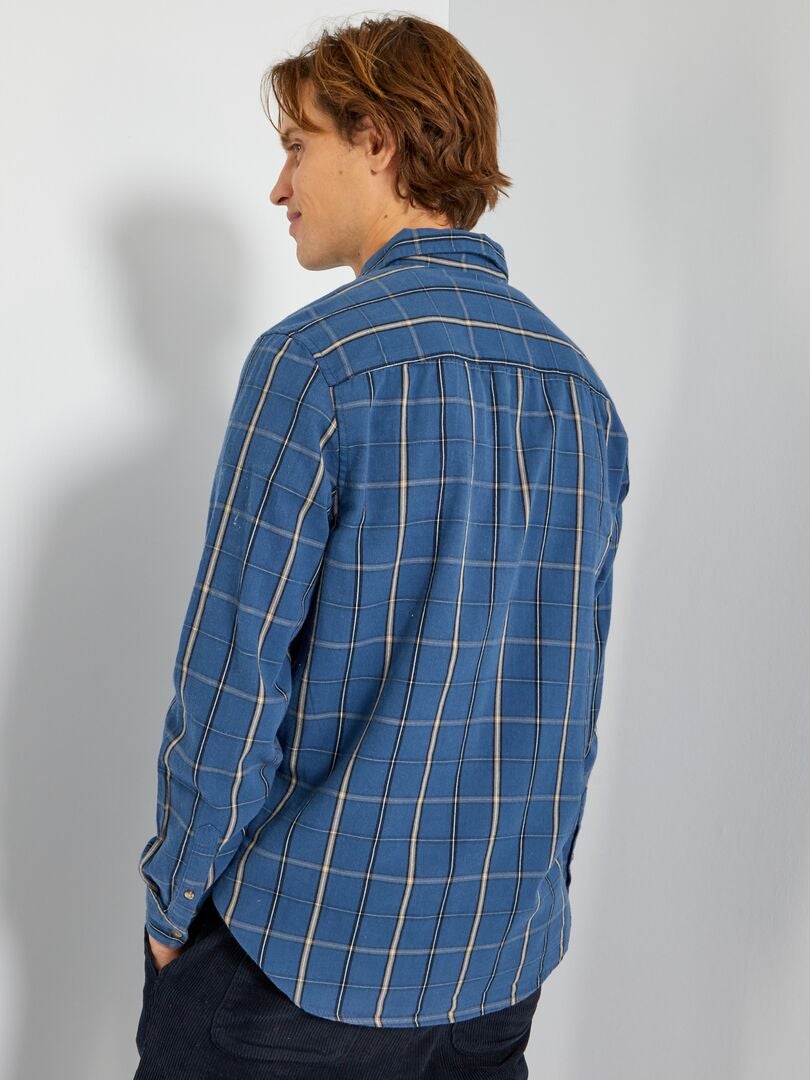 Camicia in flanella a quadri - BLU - Kiabi - 18.00€