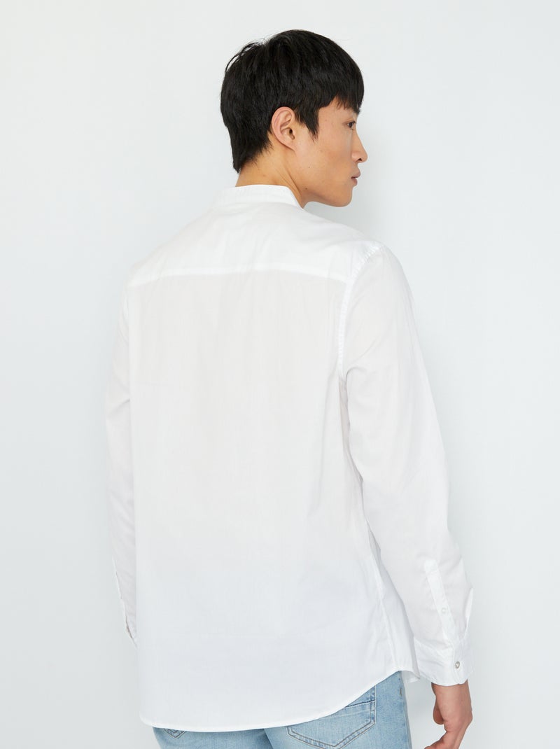 Camicia Tinta Unita Con Collo Alla Coreana Bianco Kiabi 1500€