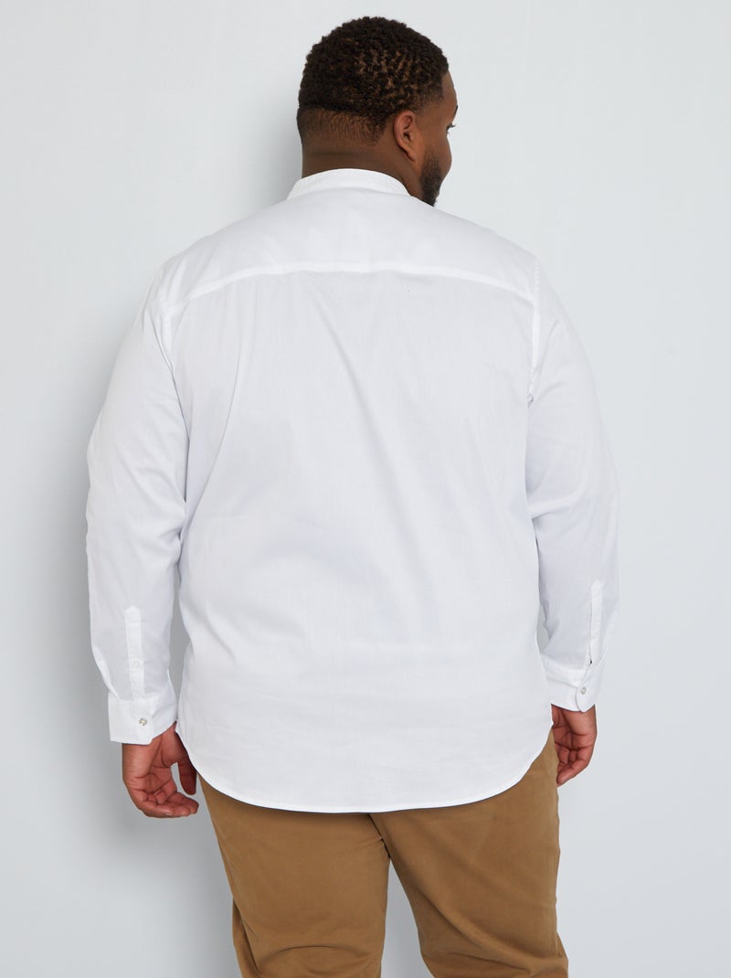 Camicia Tinta Unita Con Collo Alla Coreana Bianco Kiabi 2000€