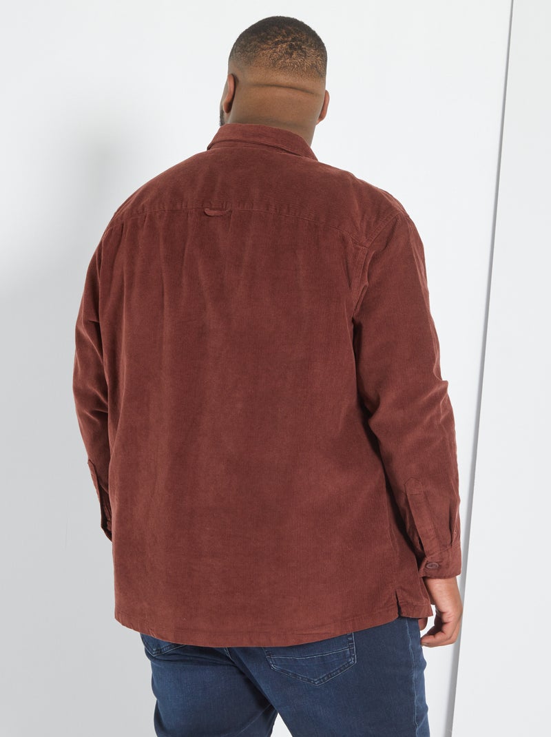 Camicia tinta unita in velluto - MARRONE - Kiabi - 25.00€ Camicia tinta unita in velluto - MARRONE - Kiabi - 25.00€