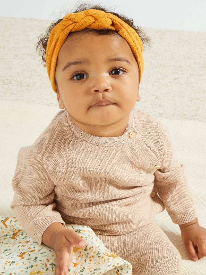 Camiciola in maglia a punto riso - BEIGE - 9.00€ - Kiabi