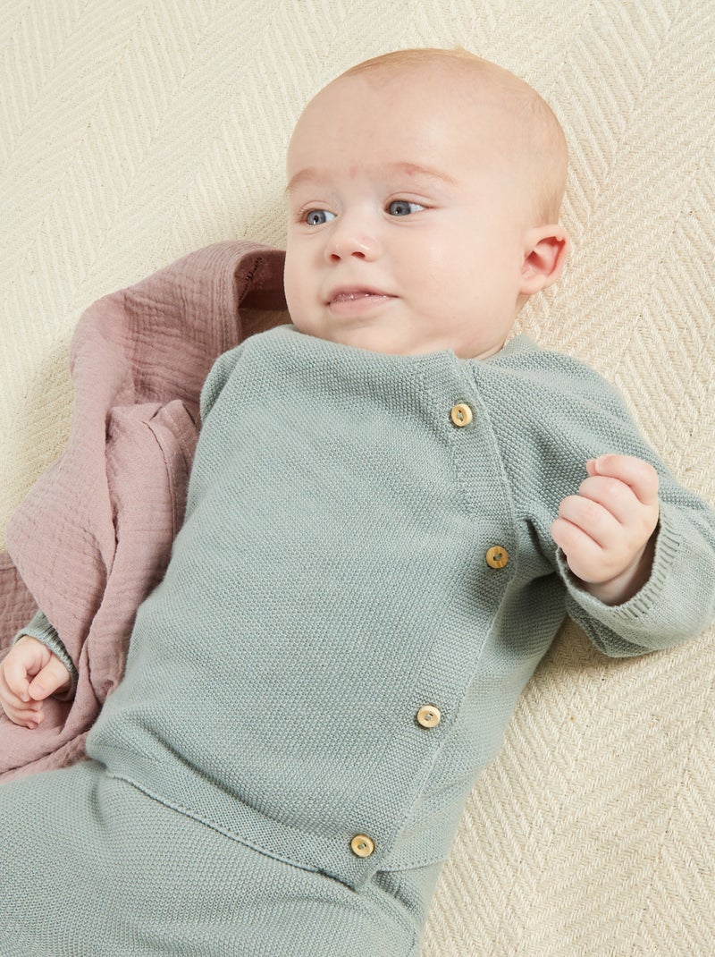 Camiciola in maglia a punto riso - blu - 9.00€ - Kiabi