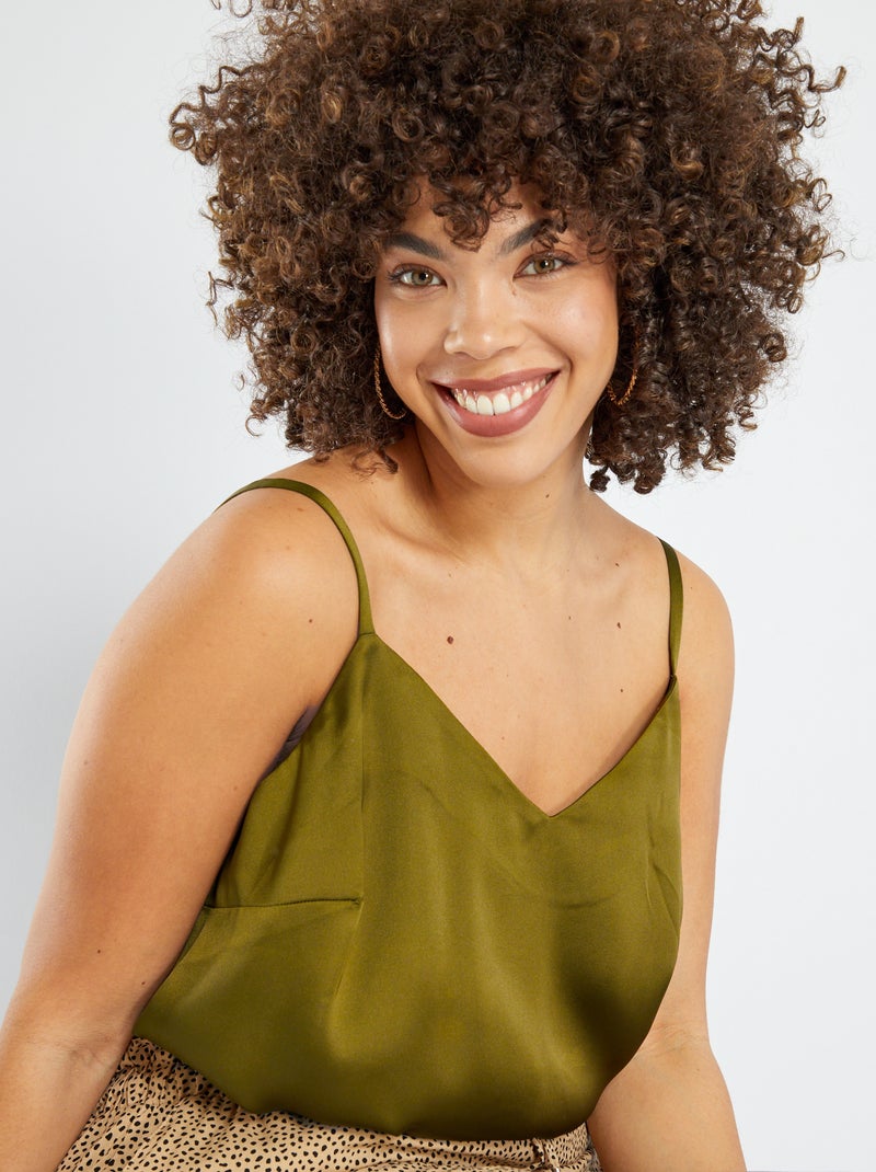 Canotta satinata - VERDE - Taglie forti - Donna - 17.00€ - Kiabi