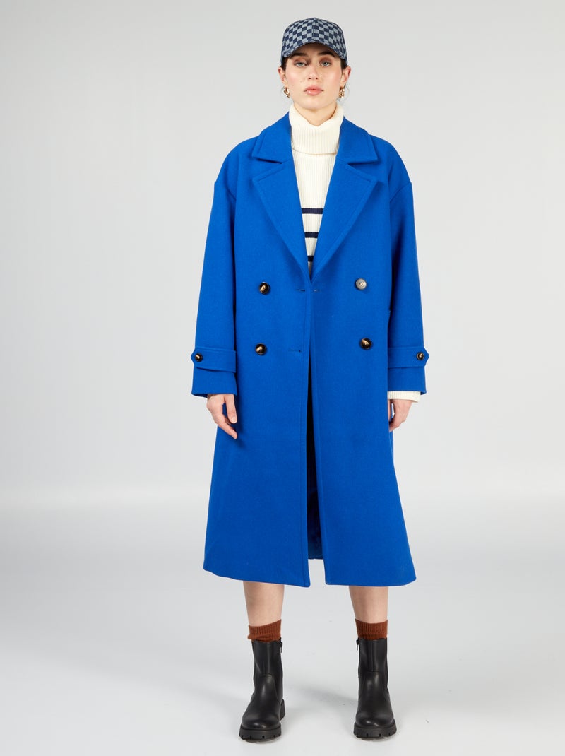 Cappotto lungo - - Blu elettrico - 55.00€ - Kiabi