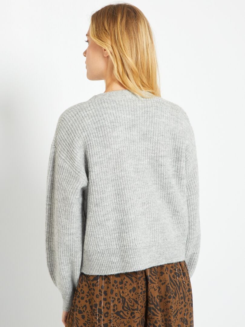 Cardigan corto a maglia grossa - - GRIGIO - Kiabi - 15.00€ Cardigan corto a maglia grossa - - GRIGIO - Kiabi - 15.00€