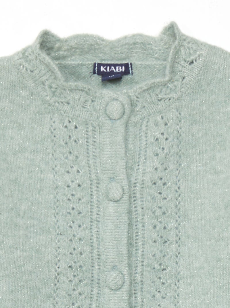 Cardigan In Maglia Traforata Verde Kiabi 1300€
