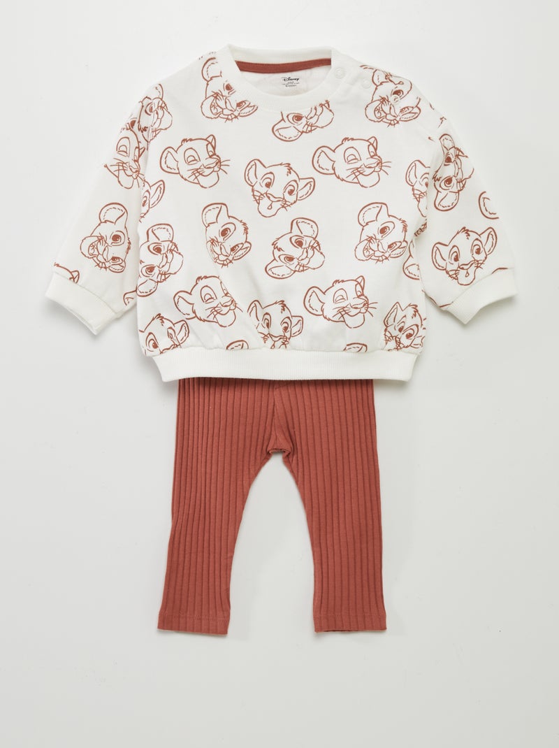 Completo felpa + leggings 'Simba' - BIANCO - 0.00€ - Kiabi