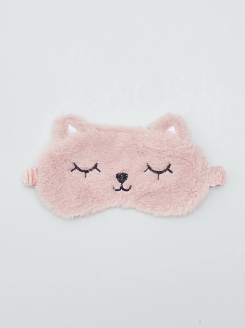 Completo pantofole + maschera da notte peluche - ROSA - 9.00€ - Kiabi