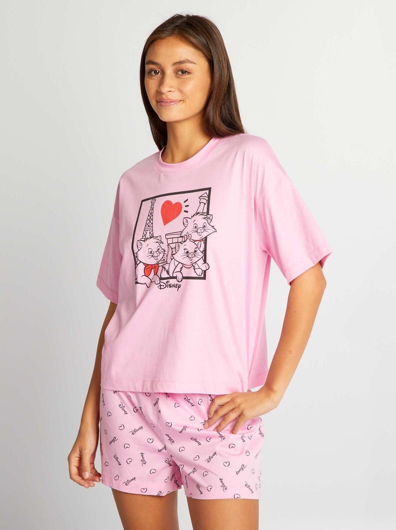 Completo pigiama corto 'Disney' - 2 pezzi - ROSA - Donna - 10.50€ - Kiabi