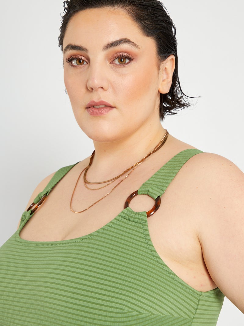 Costume intero - verde pino - Taglie forti - 30.00€ - Kiabi