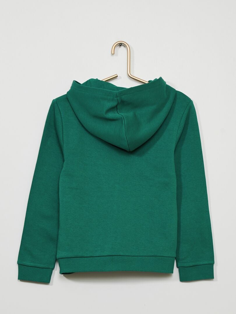 Felpa con zip e cappuccio - verde scuro - Kiabi - 8.00€