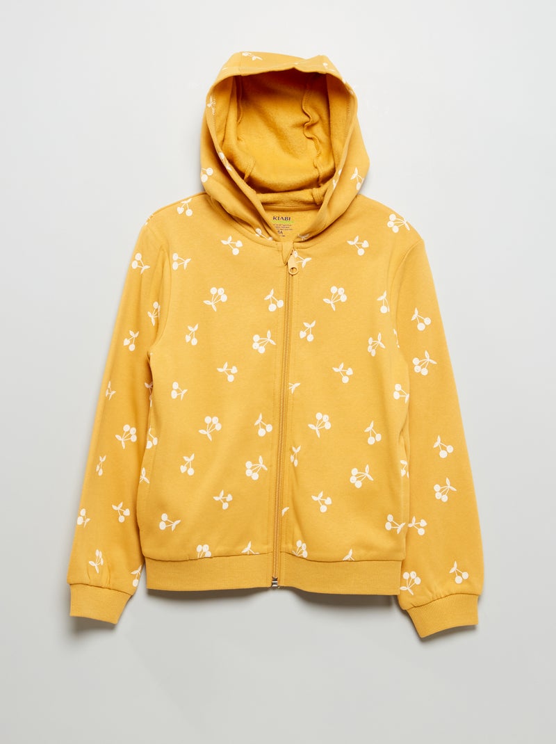 Felpa con zip in tessuto felpato con cappuccio - GIALLO - Kiabi - 10.00€ Felpa con zip in tessuto felpato con cappuccio - GIALLO - Kiabi - 10.00€