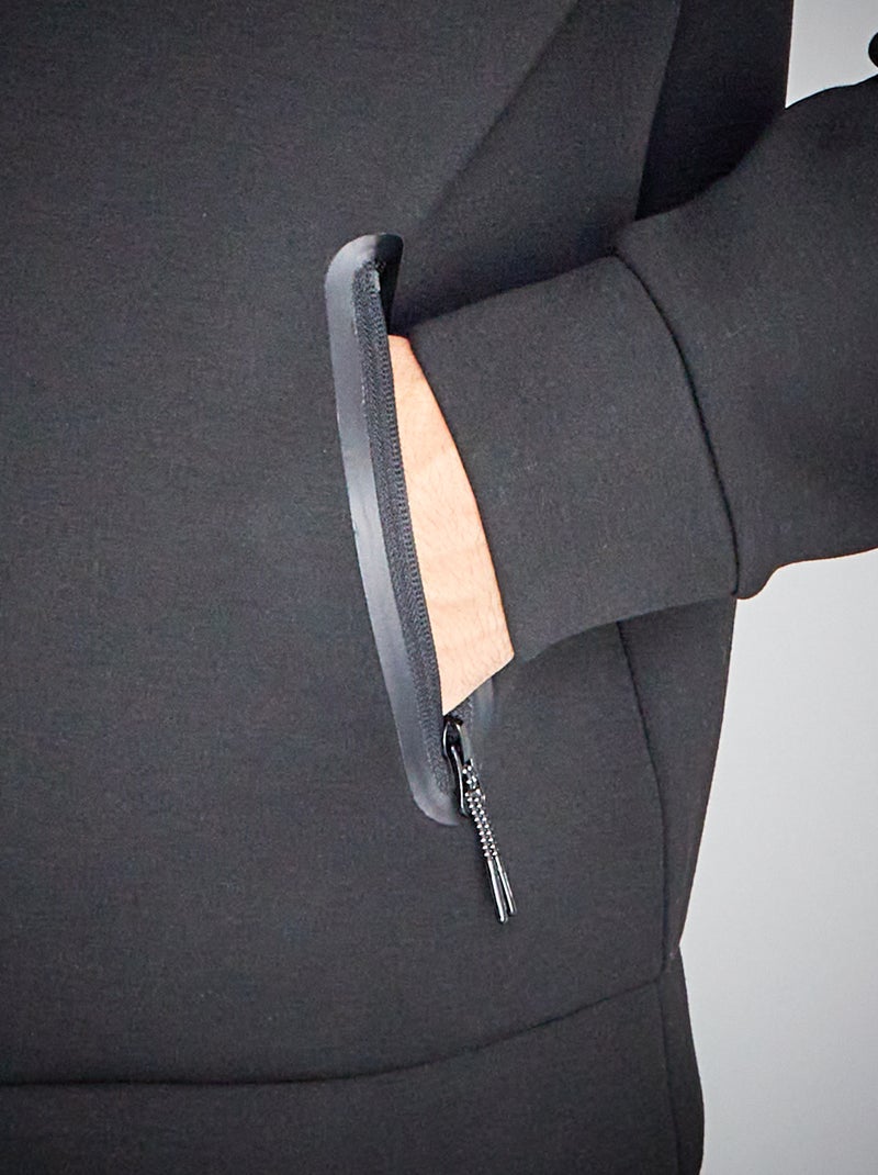 Felpa in neoprene con collo con zip - Nero - 20.00€ - Kiabi