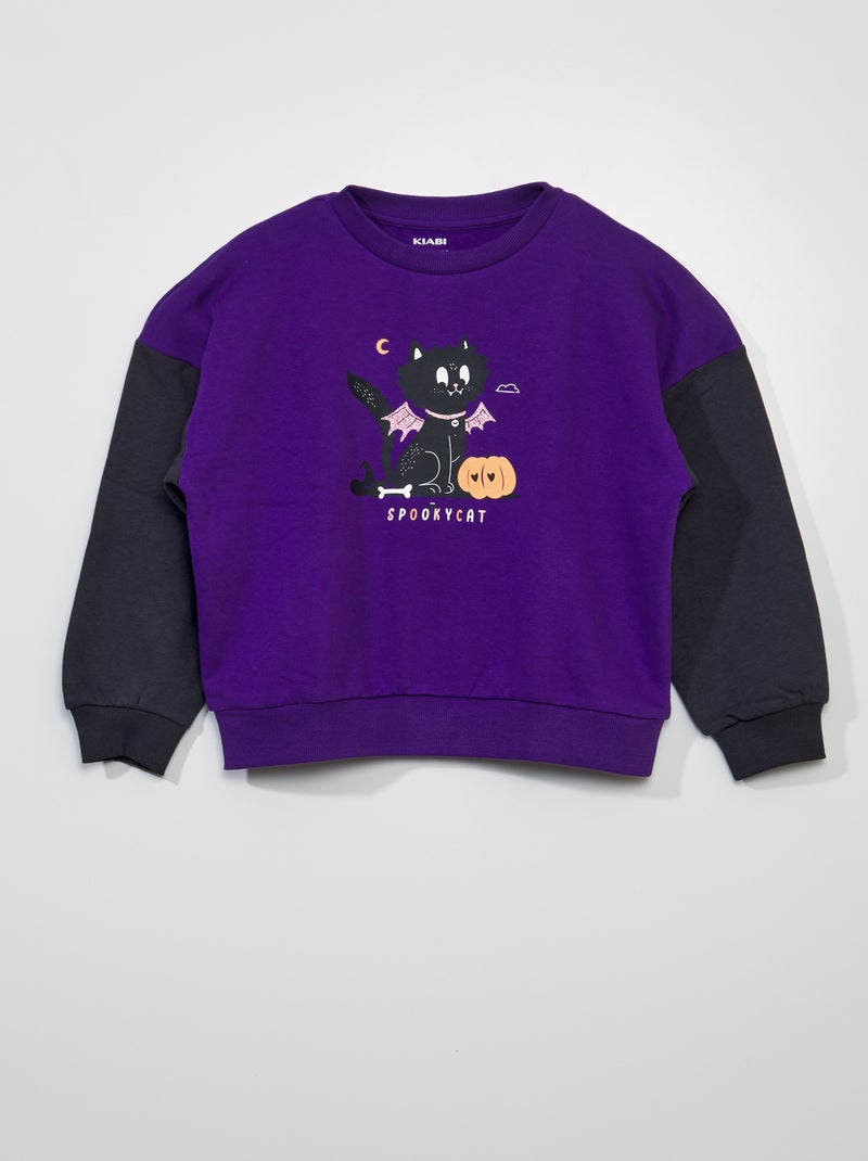Felpa In Tessuto Felpato Halloween Viola Kiabi 1000€