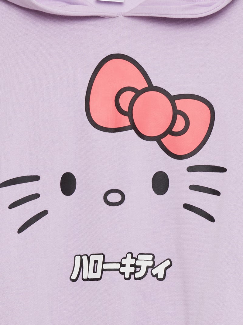 Felpa in tessuto felpato 'Hello Kitty' con cappuccio - VIOLA - Bambina ...
