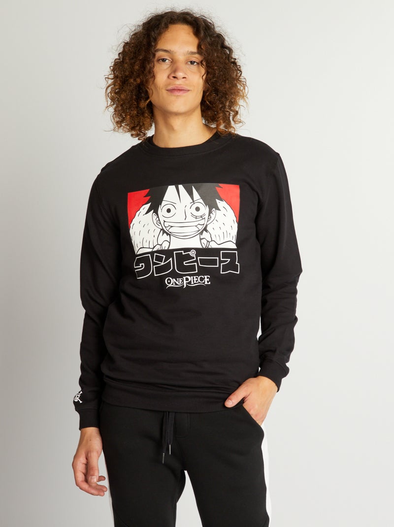 Felpa in tessuto felpato 'One Piece' - nero - 22.00€ - Kiabi