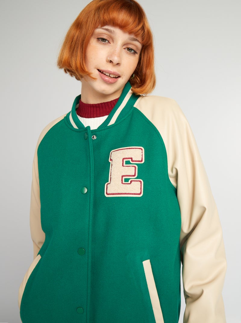 Giacca bomber stile college - VERDE - Ragazza - 35.00€ - Kiabi