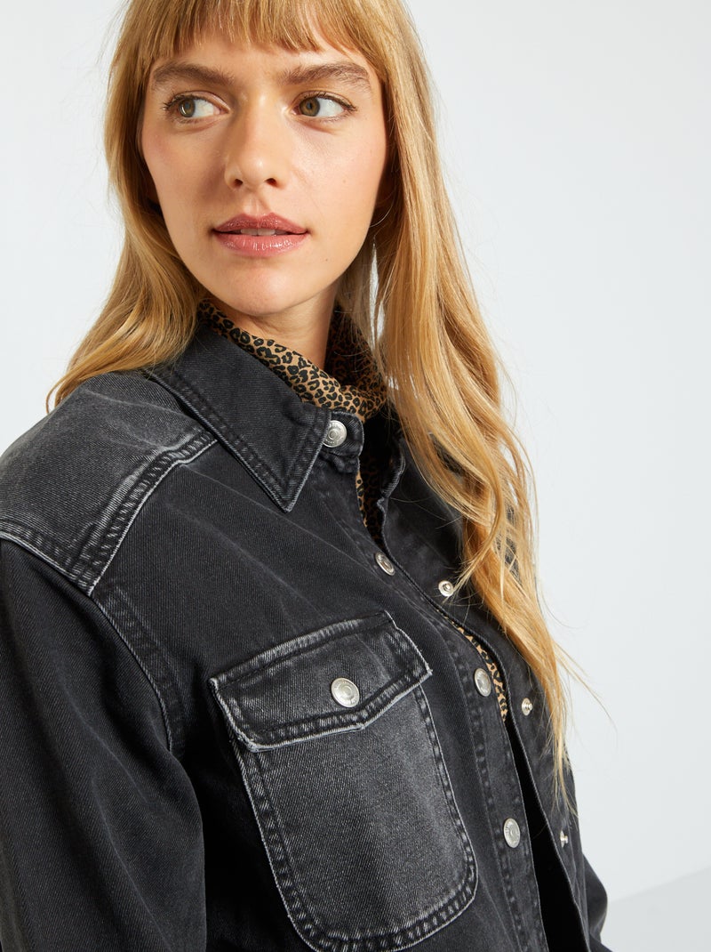 Giacca in jeans con patch - Nero - 25.00€ - Kiabi