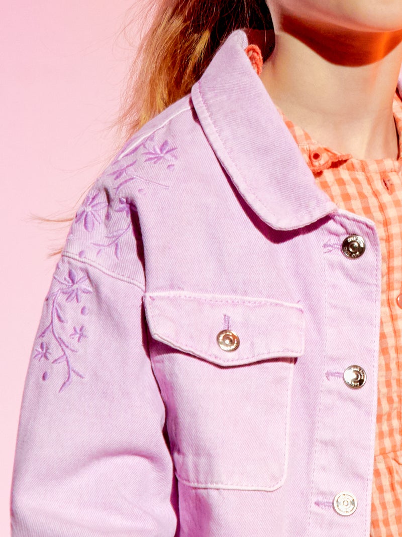 Giacca in jeans con stampa fantasia - VIOLA - 17.00€ - Kiabi