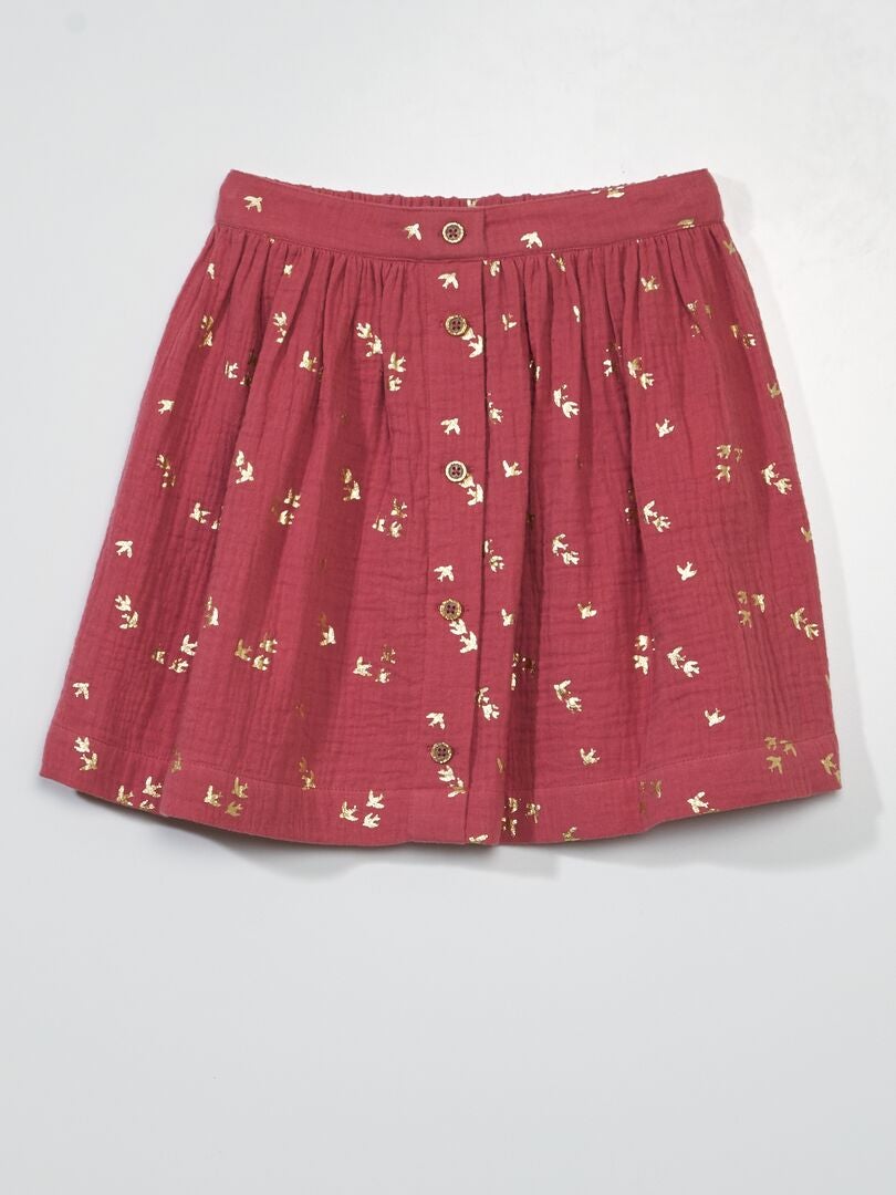 Gonna corta in garza di cotone - ROSA - Kiabi - 12.00€ Gonna corta in garza di cotone - ROSA - Kiabi - 12.00€