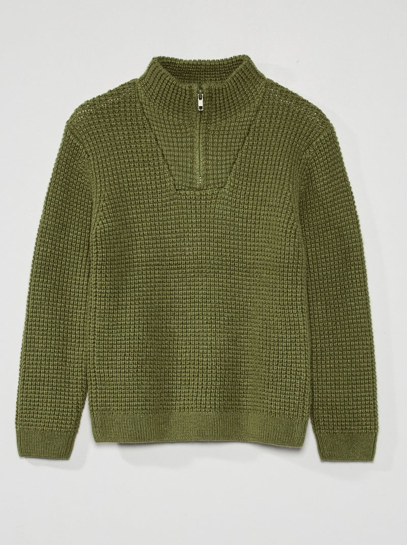 Maglione Con Collo Alto Con Zip Verde Kiabi 1400€