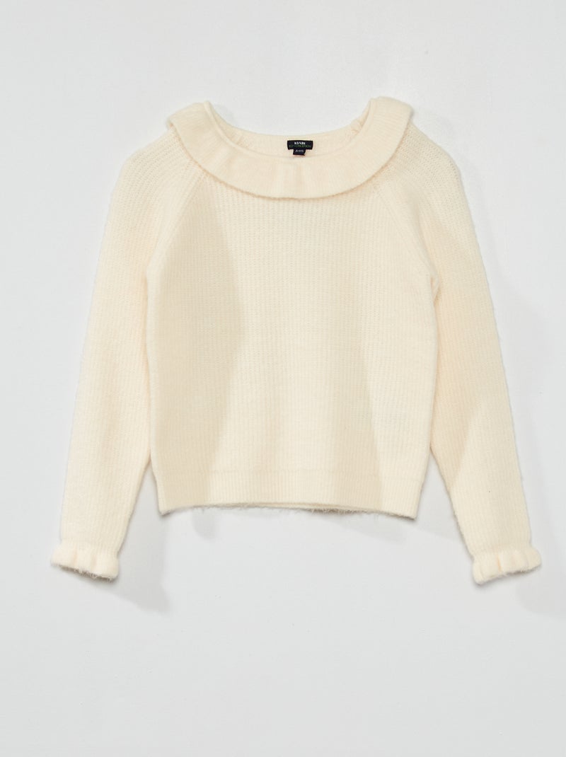Maglione in filato con colletto arricciato - BIANCO - Kiabi - 12.00€ Maglione in filato con colletto arricciato - BIANCO - Kiabi - 12.00€