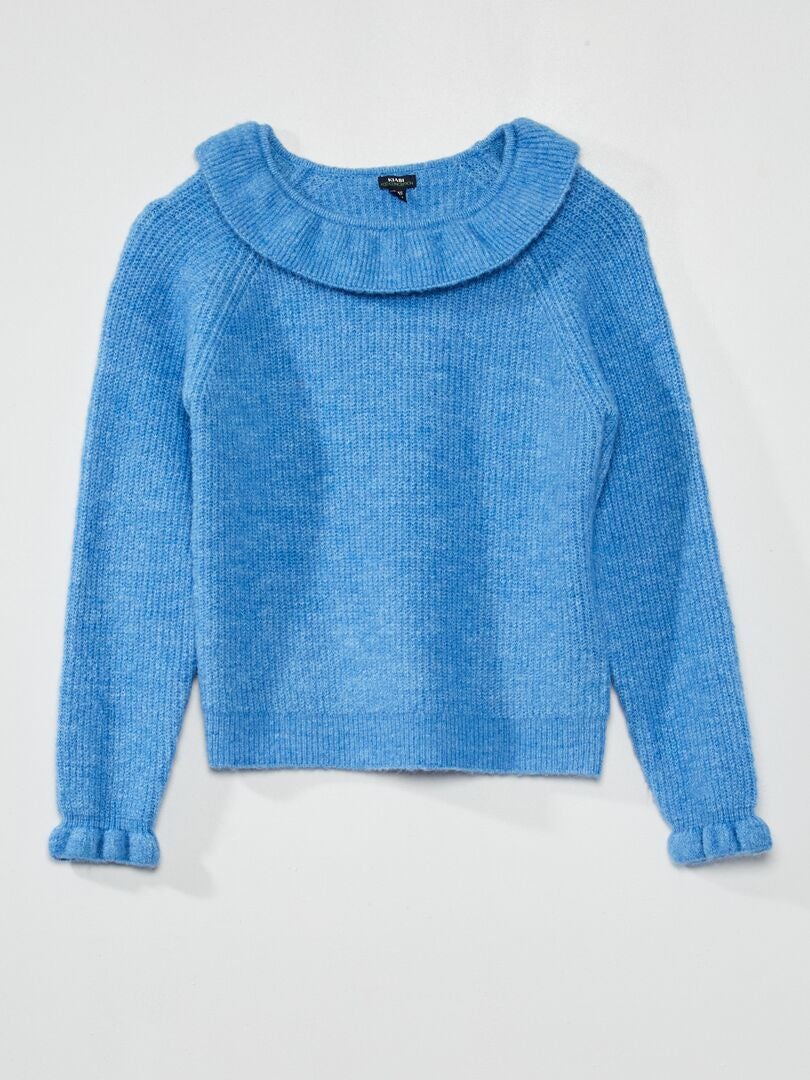 Maglione in filato con colletto arricciato - BLU - Kiabi - 12.00€ Maglione in filato con colletto arricciato - BLU - Kiabi - 12.00€