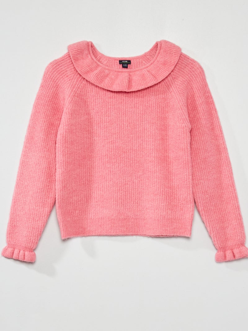 Maglione in filato con colletto arricciato - rosa - Kiabi - 12.00€ Maglione in filato con colletto arricciato - rosa - Kiabi - 12.00€