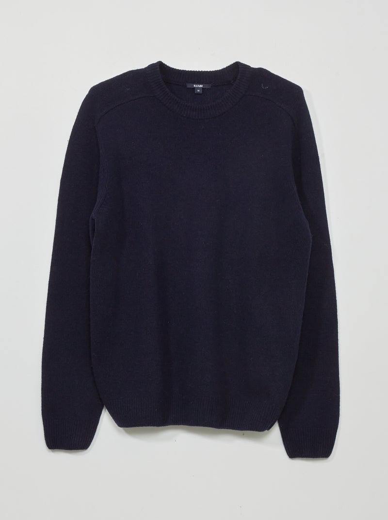 Maglione in lana scollo tondo - BLU - Kiabi - 29.00€ Maglione in lana scollo tondo - BLU - Kiabi - 29.00€