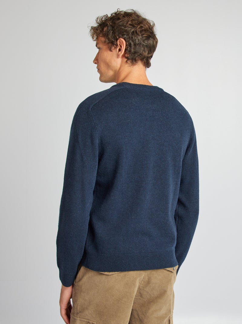 Maglione in lana scollo tondo - BLU - Kiabi - 29.00€ Maglione in lana scollo tondo - BLU - Kiabi - 29.00€