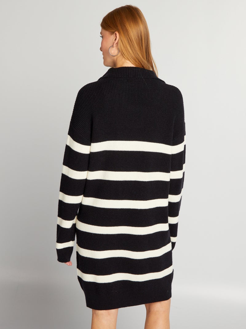 Maxi pull a collo alto con zip - NERO - 25.00€ - Kiabi