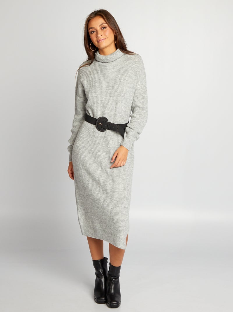 Maxi pull con collo a dolcevita - GRIGIO - 25.00€ - Kiabi